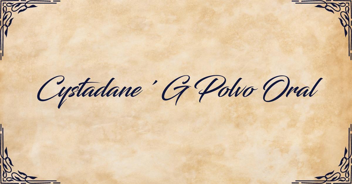 Cystadane 1 G Polvo Oral: Información Completa sobre Dosificación, Para ...