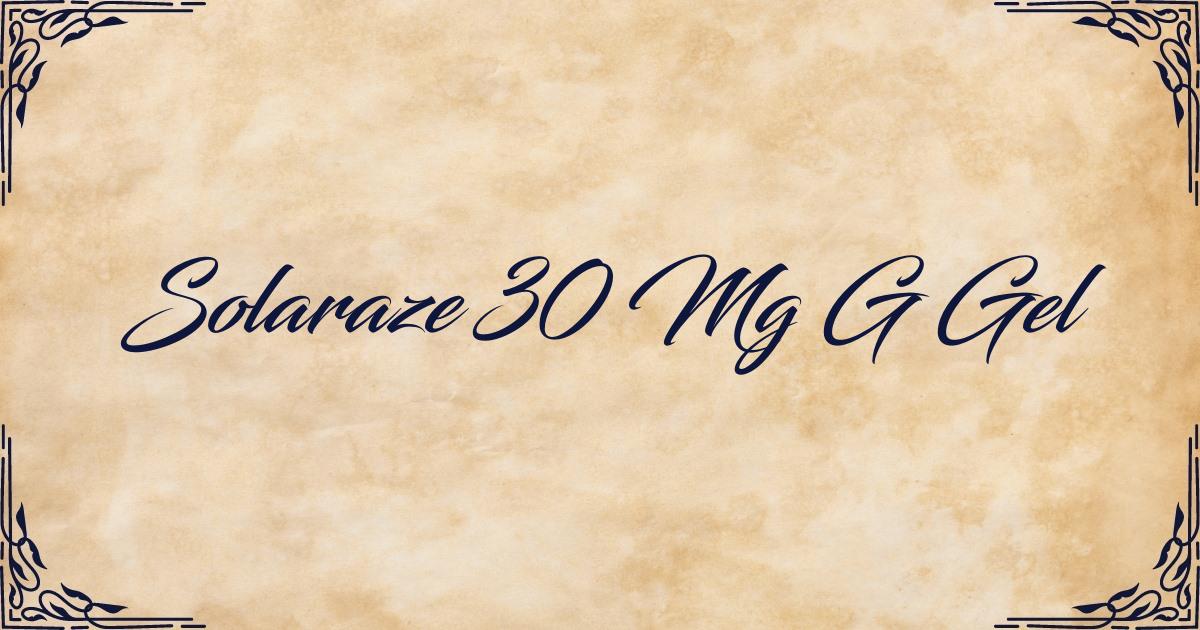 Solaraze 30 Mg G Gel: Información Completa sobre Dosificación, Para Qué ...
